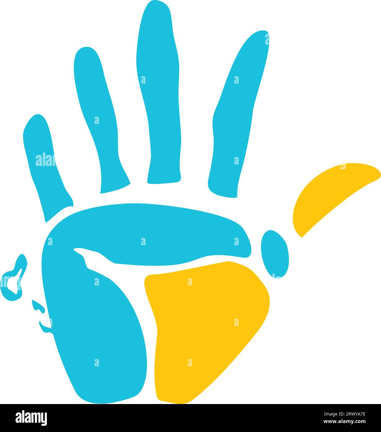 handprint paint color abstract Stock Vector Image & Art - Alamy