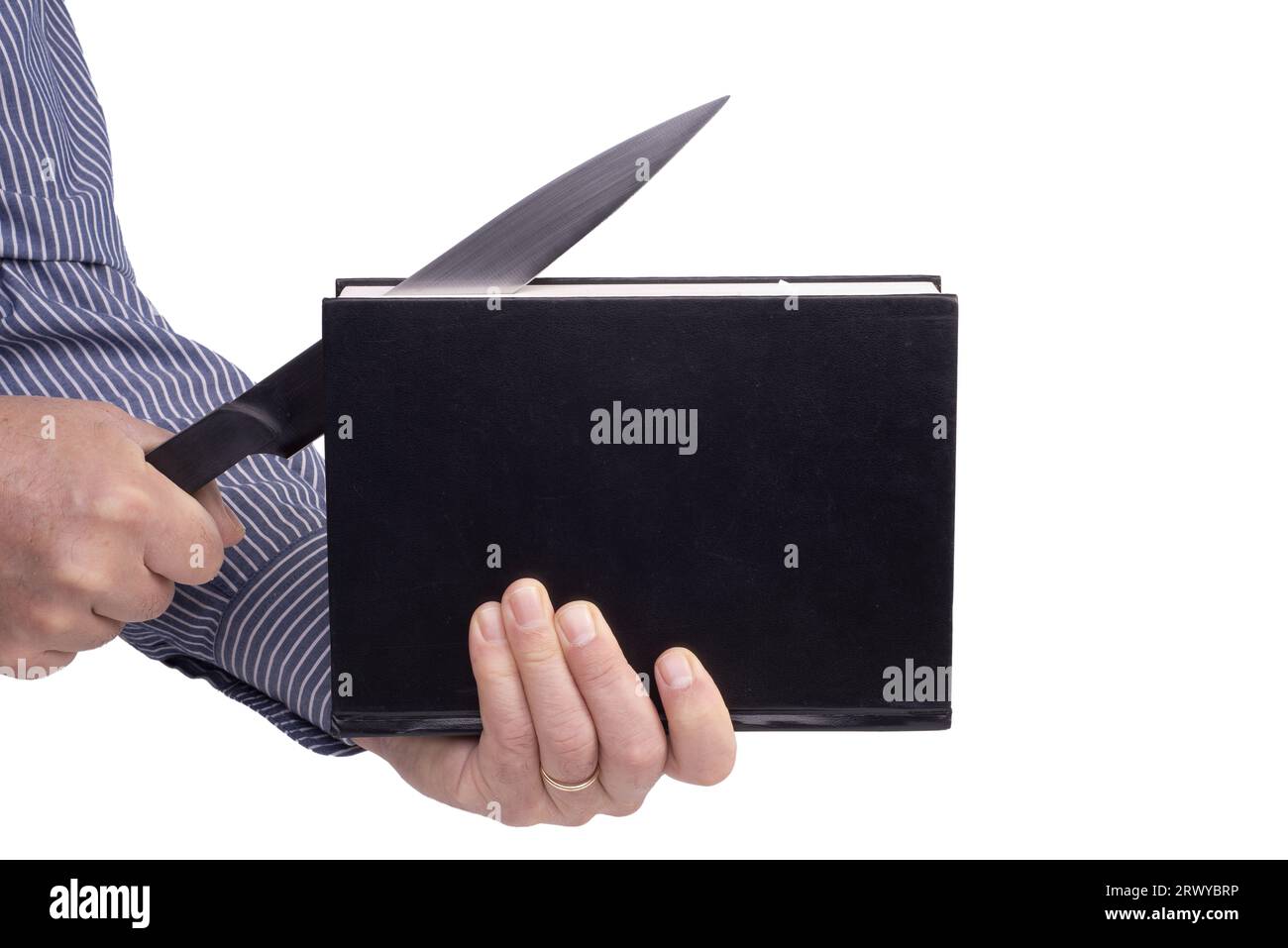 a book cut with a knife on a transparent background Stock Photo - Alamy