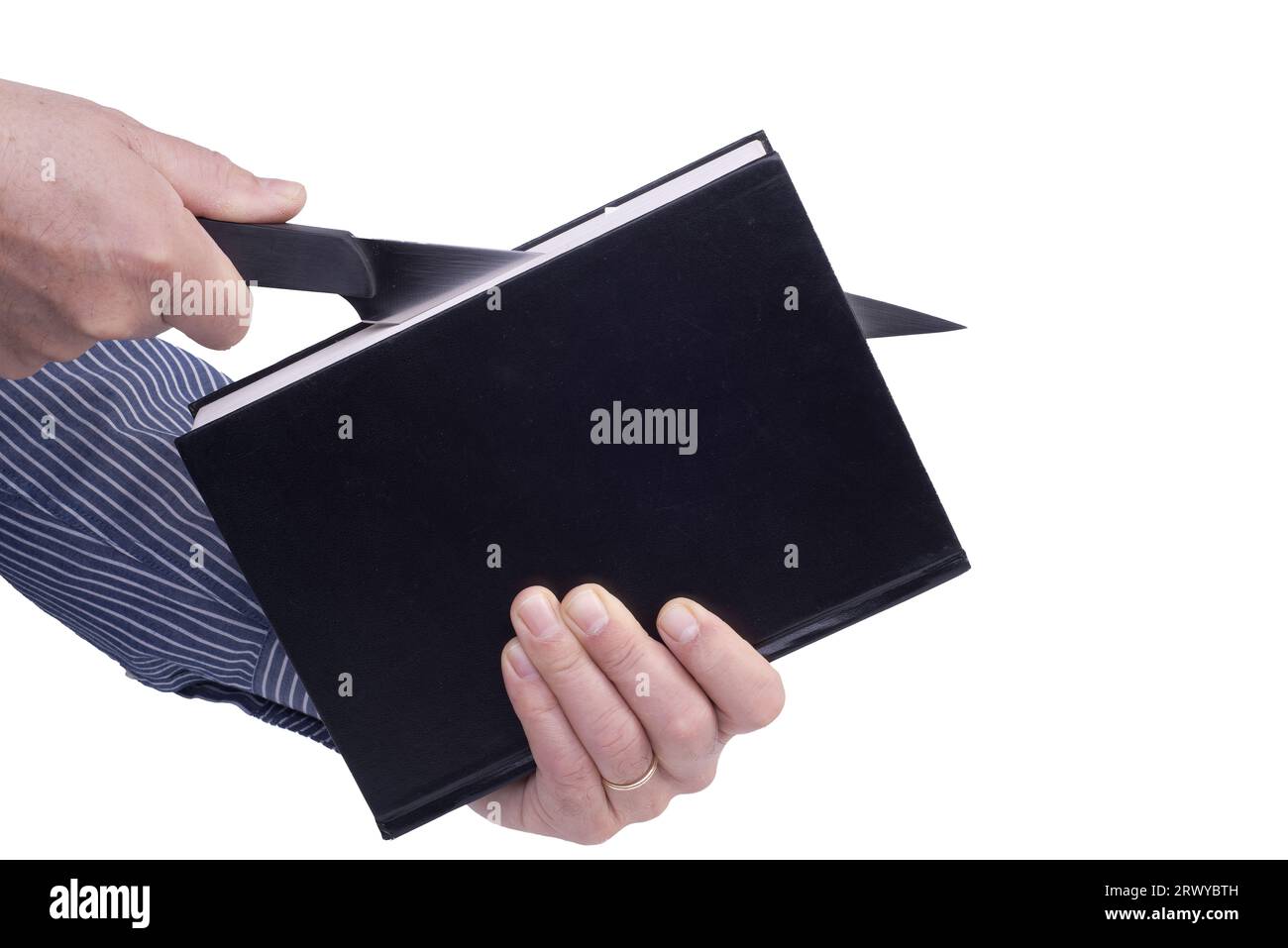 a book cut with a knife on a transparent background Stock Photo - Alamy