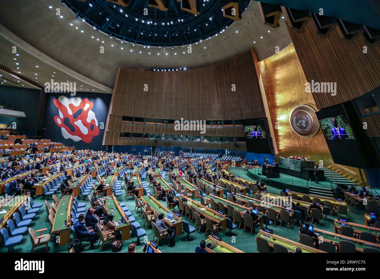 New York, New York, USA. 21st Sep, 2023. President of Kenya, WILLIAM SAMOEI RUTO speaks at the ...