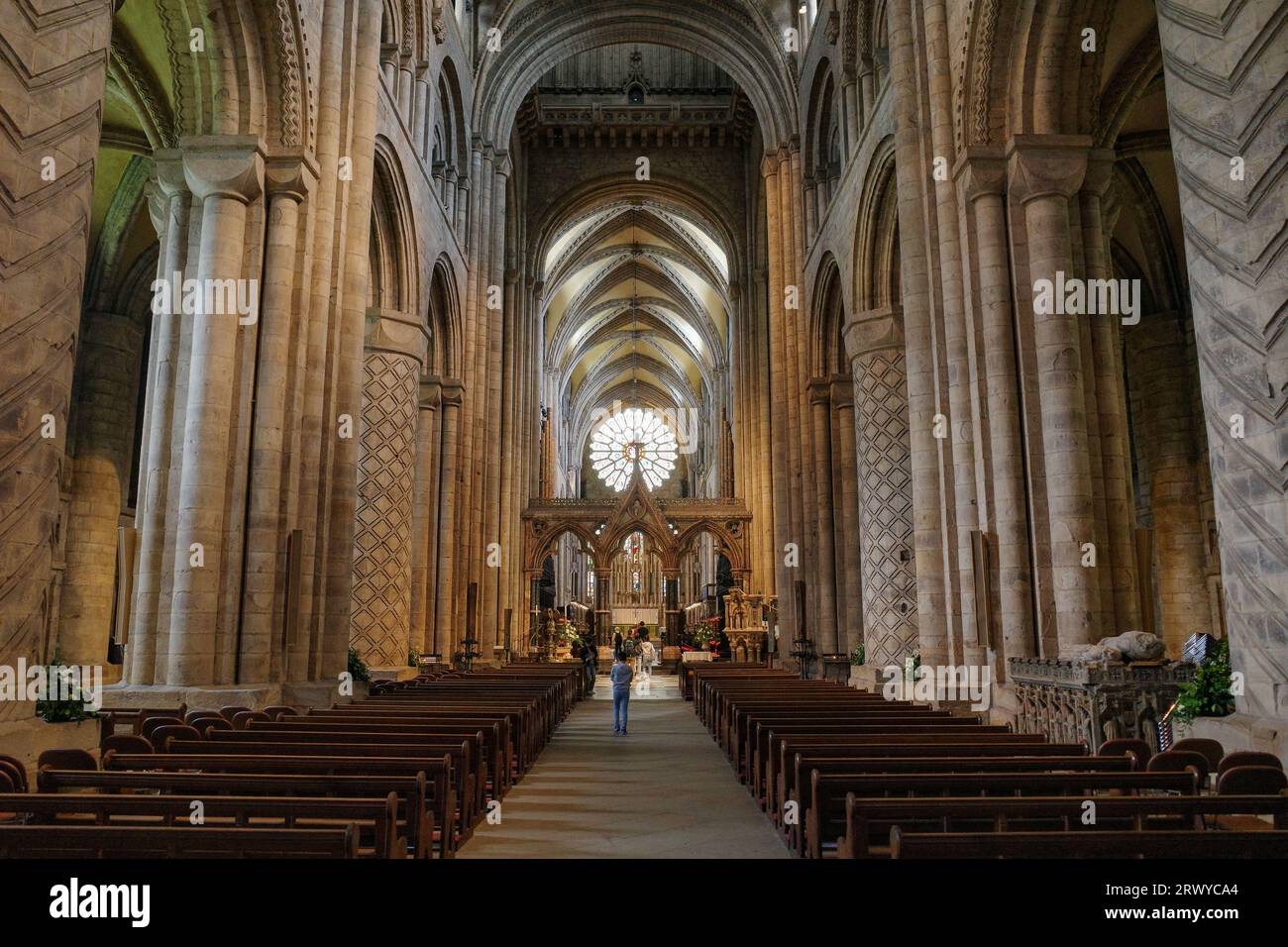 Durham, UK - 12 July, 2023: Interior of the Durham Cathedral, Country ...