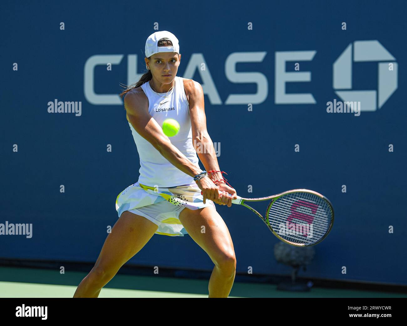 Colombian tennis player Emiliana Arango during her game versus Turkish ...