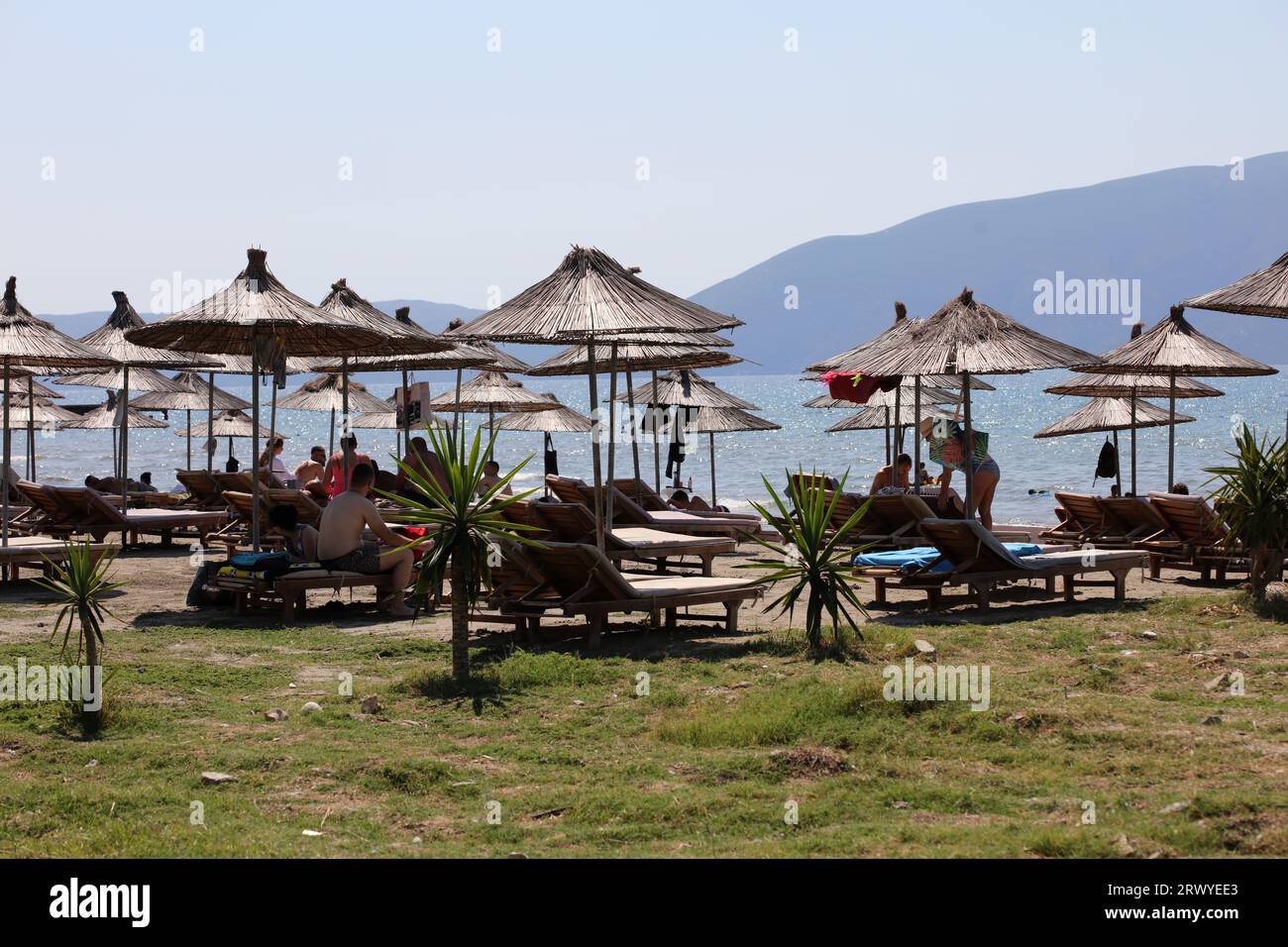 Summer traveling in Albania Vlora city exploring in lungo mare places ...
