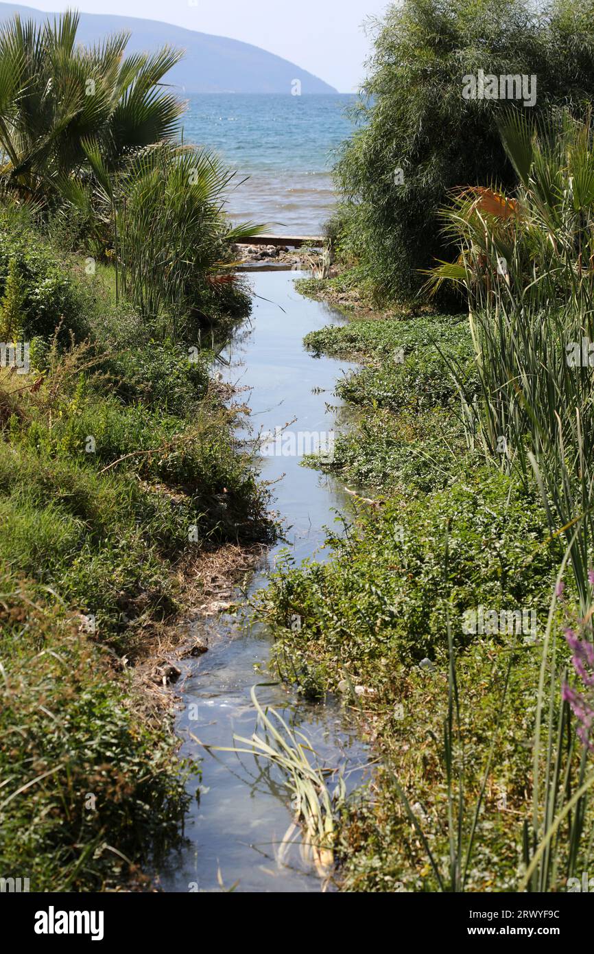 Summer traveling in Albania Vlora city exploring in lungo mare places ...