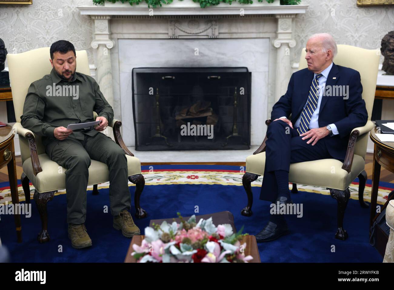 United States President Joe Biden and President Volodymyr Zelenskyy of ...