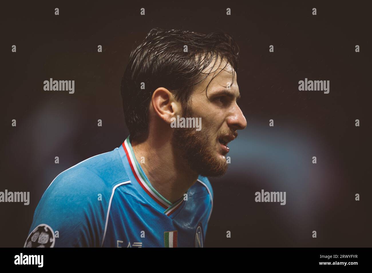 Kvicha Kvaratkshelia during UEFA Champions League 2023/24 game between ...