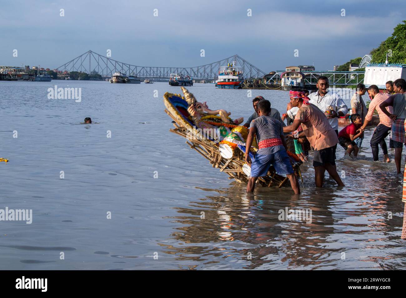 Lord ganesh immersion hi-res stock photography and images - Alamy
