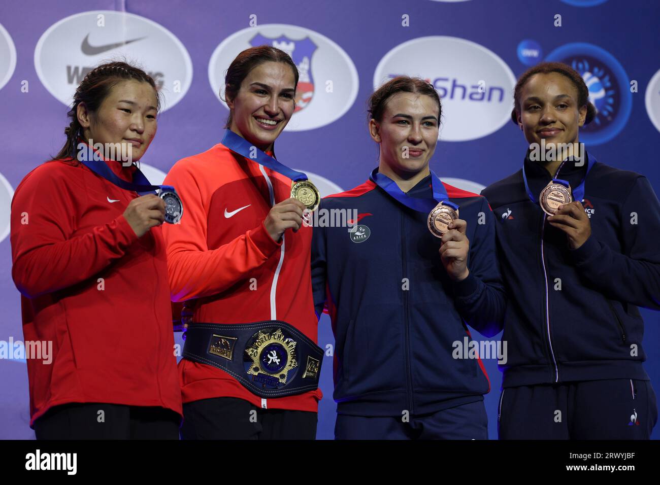 (L to R) Delgermaa ENKHSAIKHAN of Mongoal, silver, Buse CAVUSOGLU TOSUN ...
