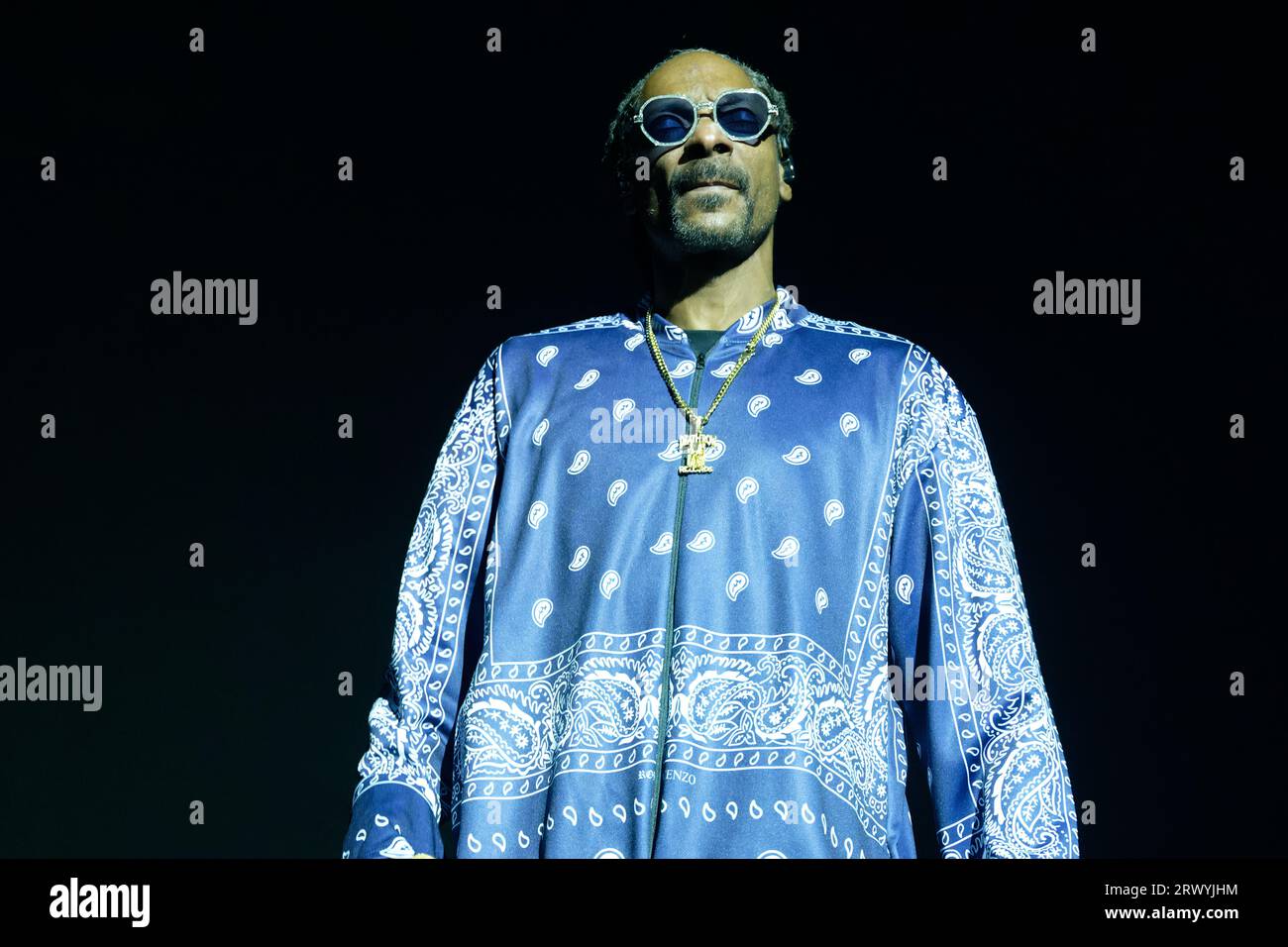 Cologne, Germany. 21st Sep, 2023. Rapper Snoop Dogg is on stage during ...