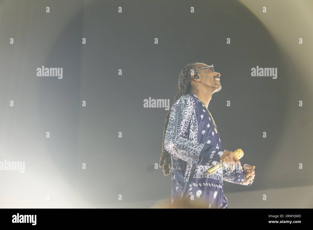 Cologne, Germany. 21st Sep, 2023. Rapper Snoop Dogg is on stage during ...