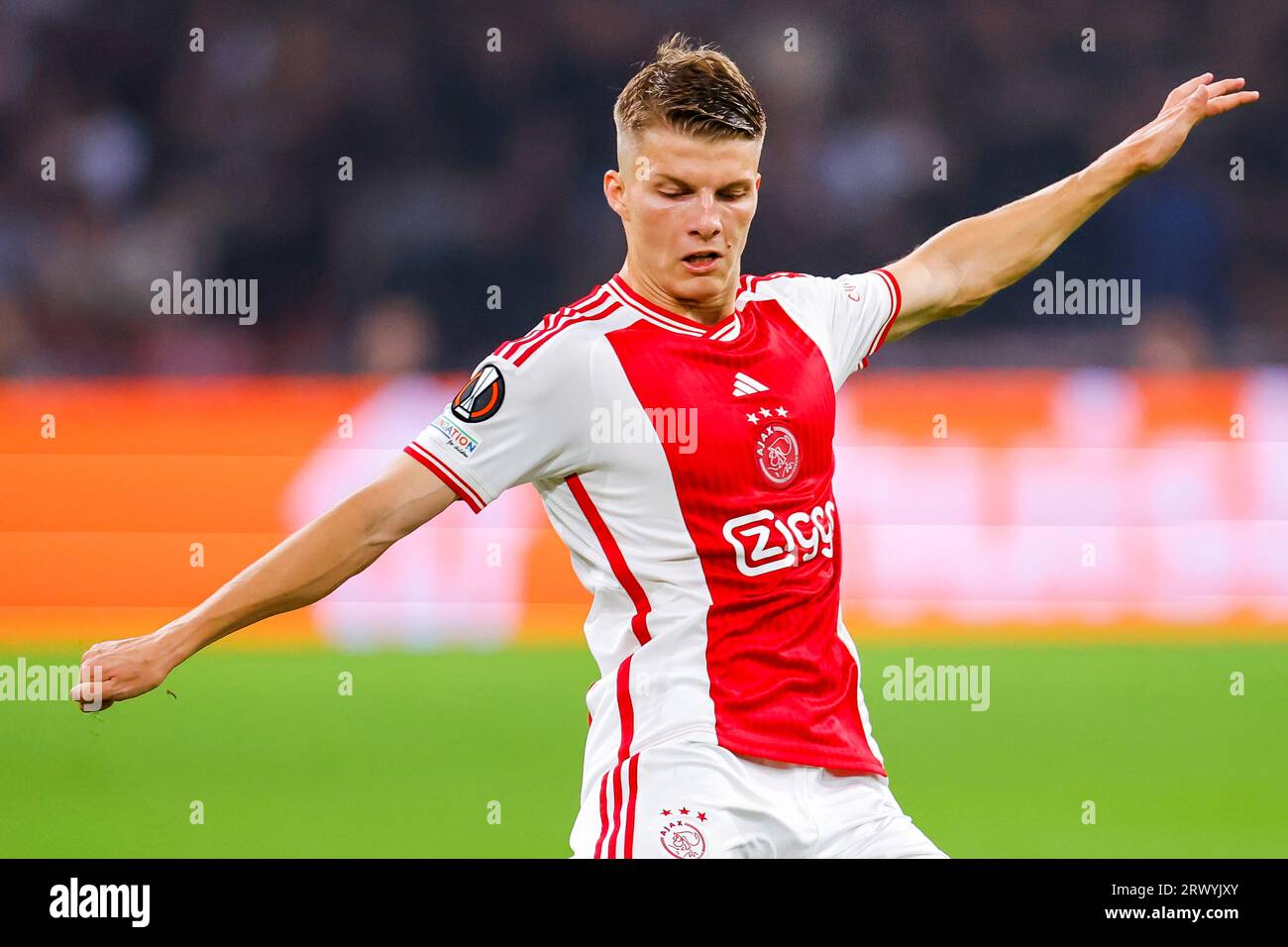 AMSTERDAM, NETHERLANDS - SEPTEMBER 21: Anton Gaaei (Ajax) during the UEFA Europa League 2023/ ...