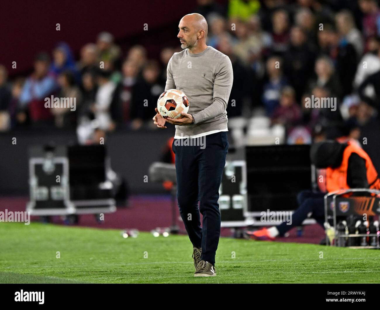 London, UK. 21st Sep, 2023. Zarko Lazetic (Backa Topola, manager) holds ...