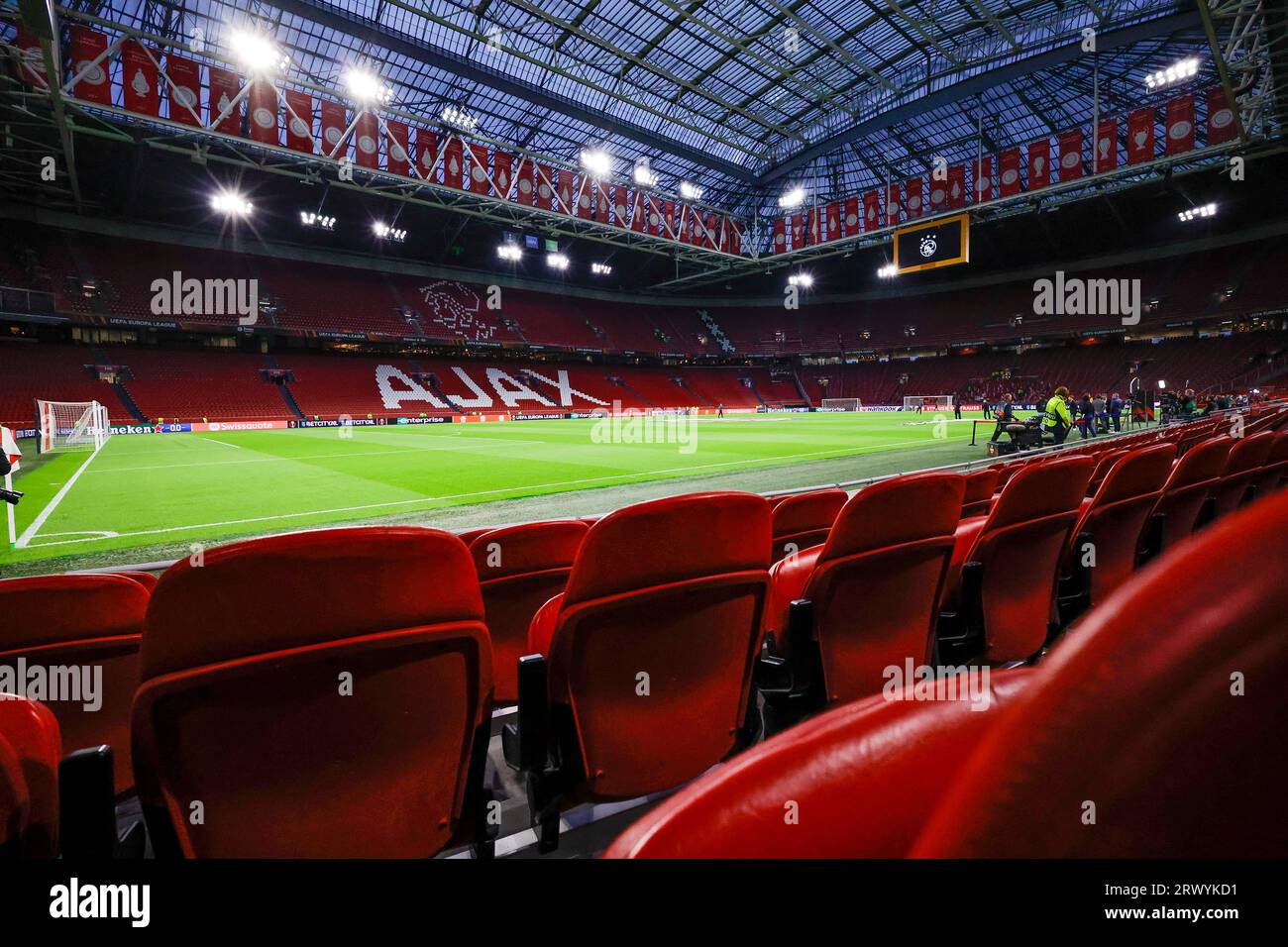AMSTERDAM, NETHERLANDS - SEPTEMBER 21: stadium overview inside Johan ...