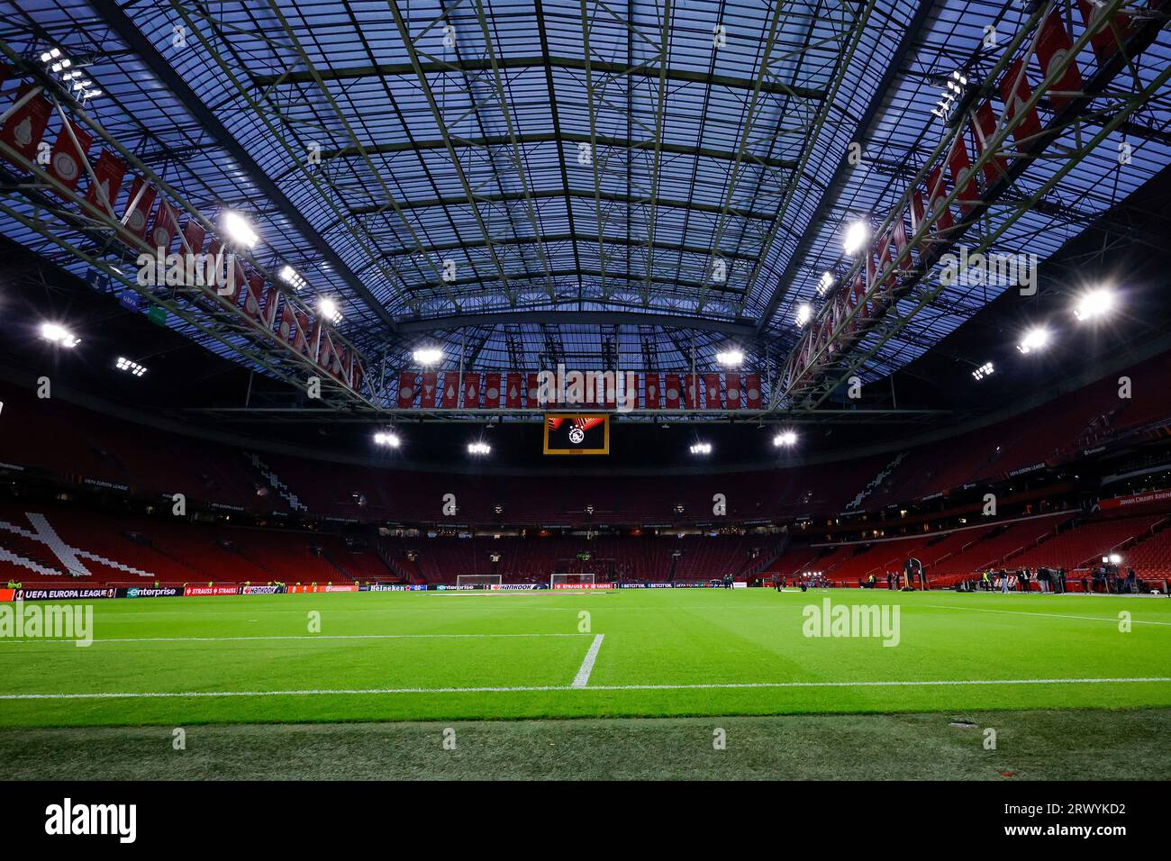 AMSTERDAM, NETHERLANDS - SEPTEMBER 21: stadium overview inside Johan ...