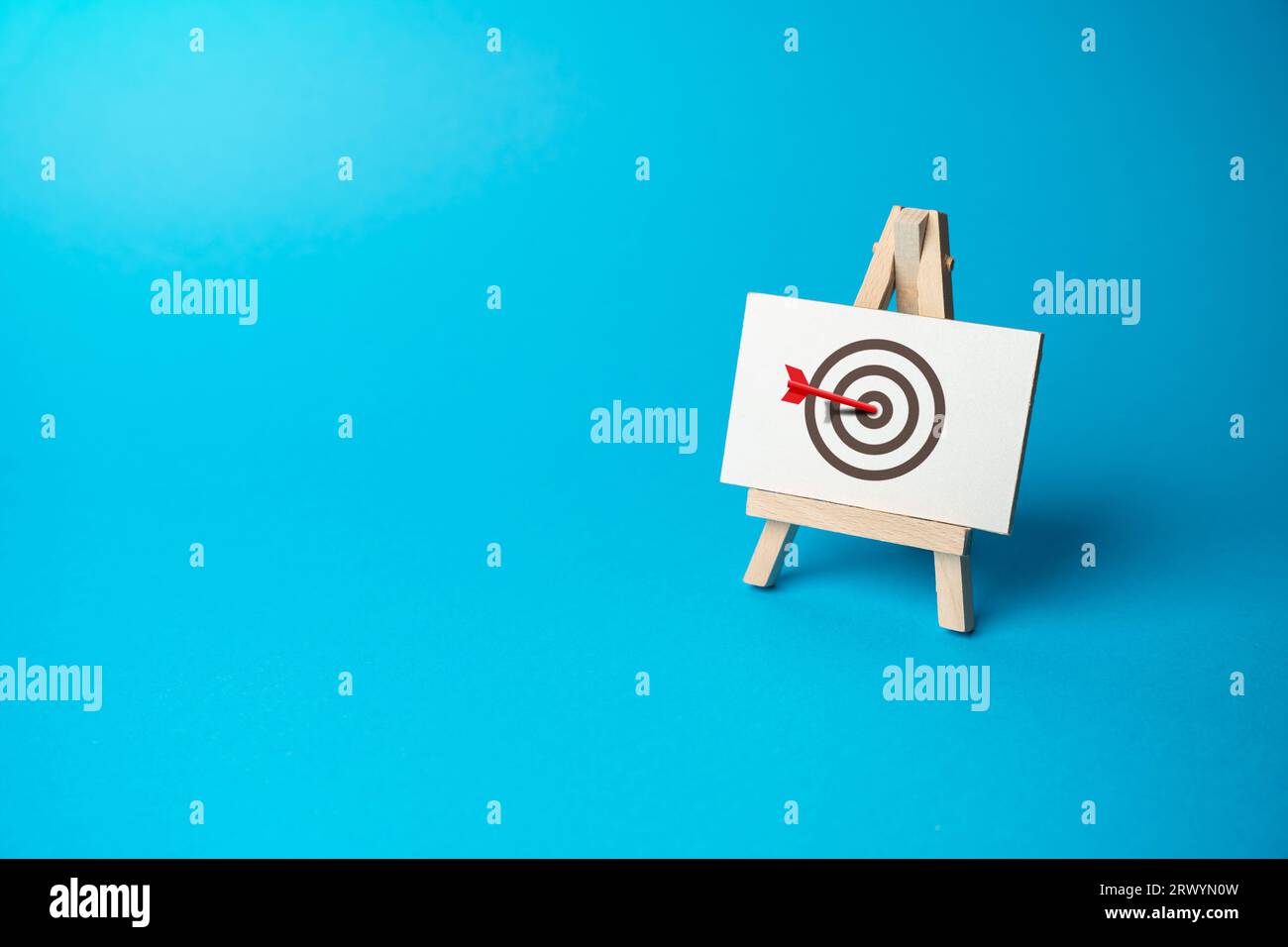 The red arrow hits the center of the target. Right on target on the ...