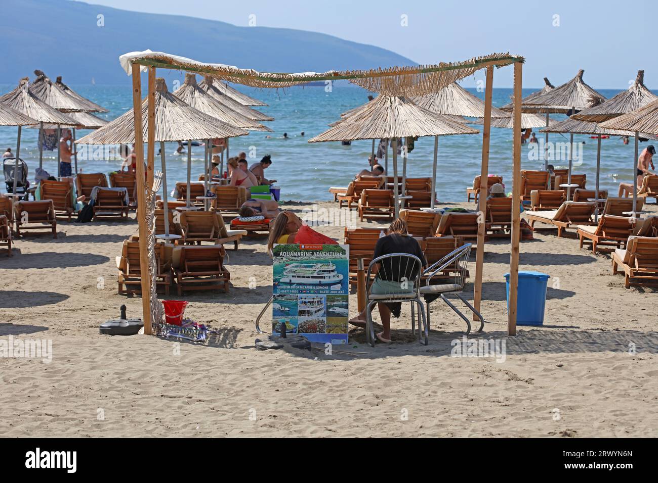 Vlore, Albania, Saturday 26 August 2023 exploring public beaches ...