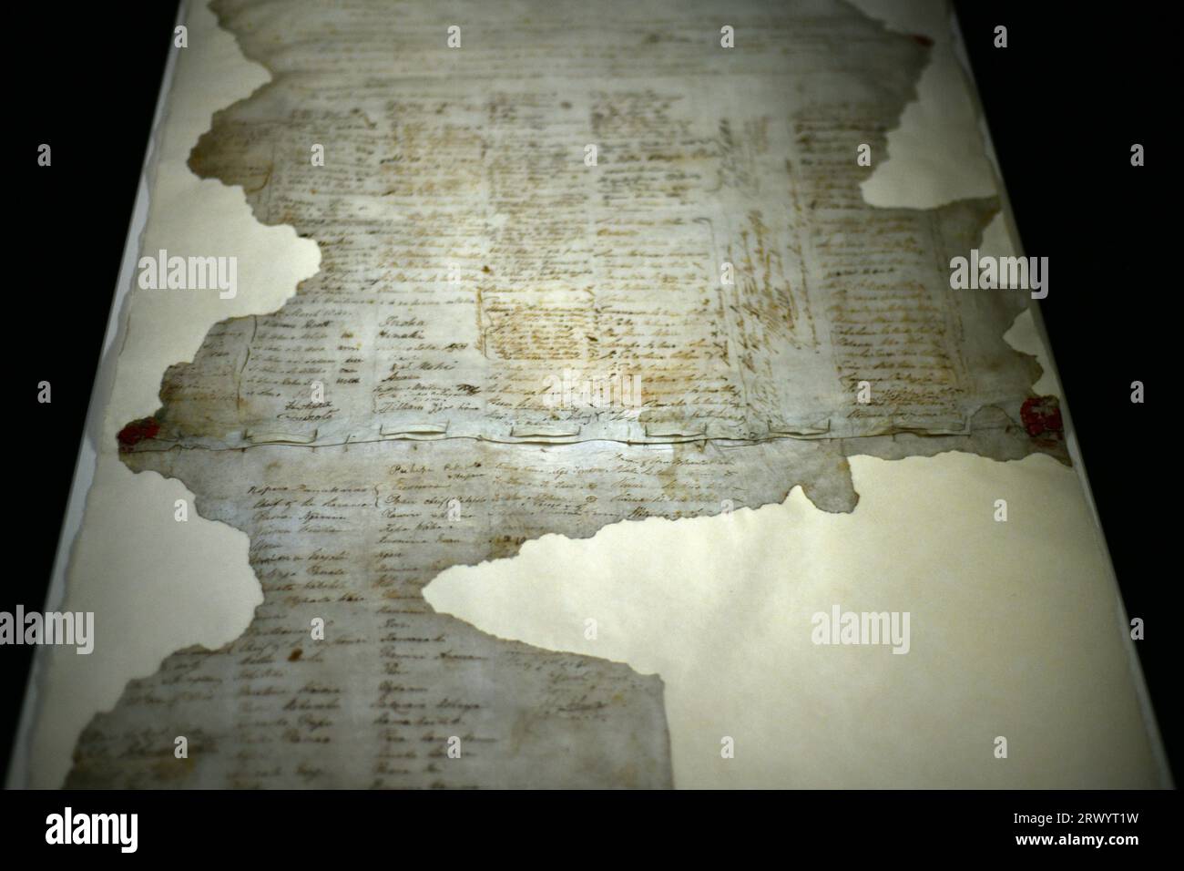 Sheet One of the original Treaty of Waitangi, signed in 1840 between ...