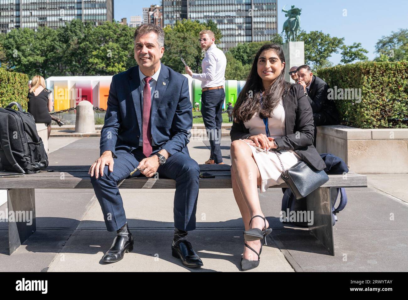 New York, New York, USA. 21st Sep, 2023. Foreign Minister of Israel Eli ...