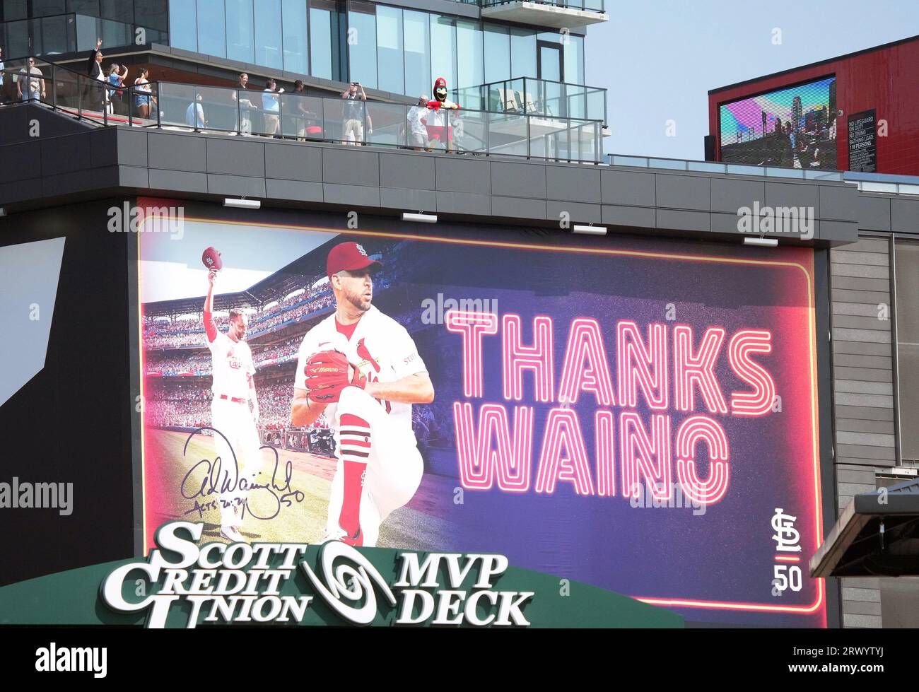 St. Louis, United States. 25th Sep, 2023. A new sign has been installed ...