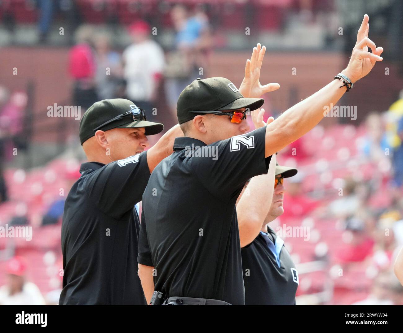 St. Louis, United States. 25th Sep, 2023. Major League umpires (L to R ...
