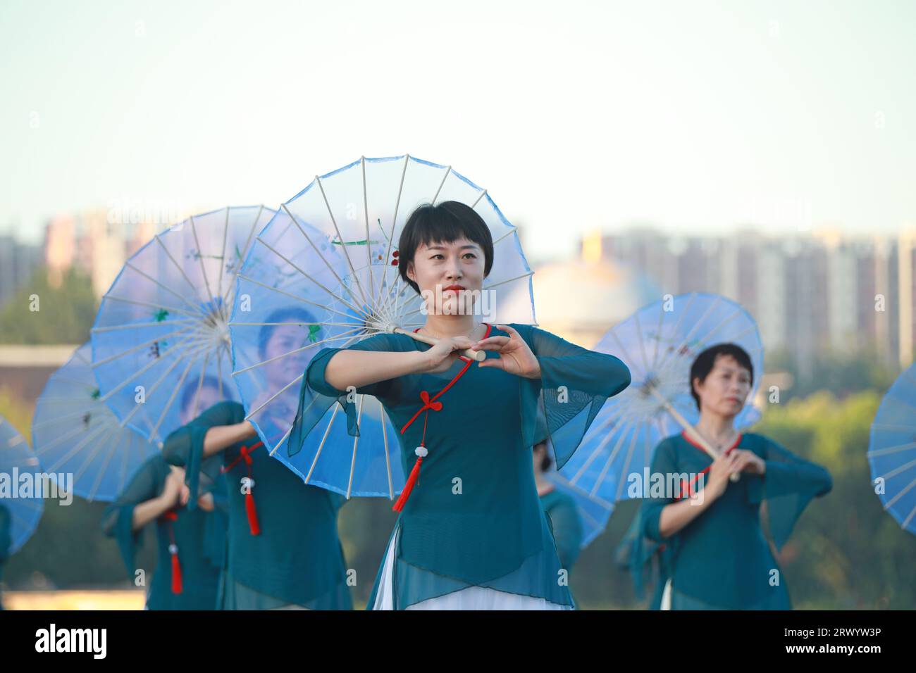 Luannan County, China - July 7, 2023: Women wearing cheongsam are ...