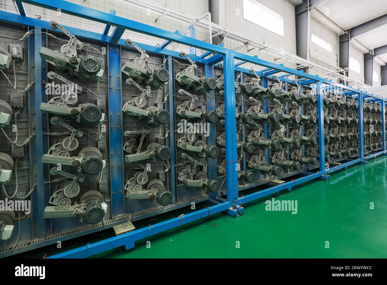 Mechanical Equipment on Fiber Textile Production Line Stock Photo - Alamy