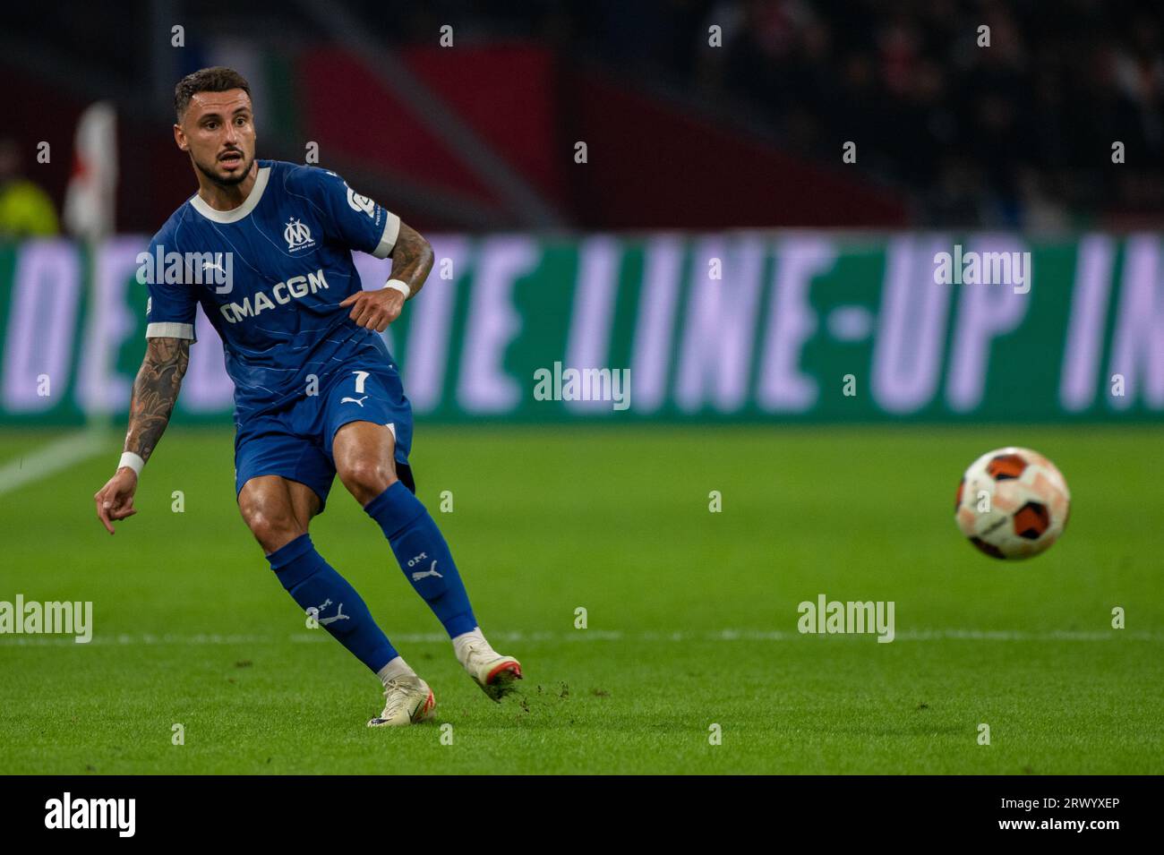 Amsterdam, Netherlands. 21st Sep, 2023. Jonathan Clauss of Marseille ...