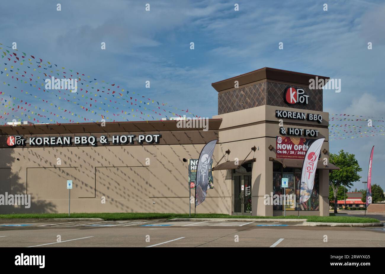 Houston, Texas USA 07-04-2023: KPOT Korean BBQ and Hot Pot storefront ...
