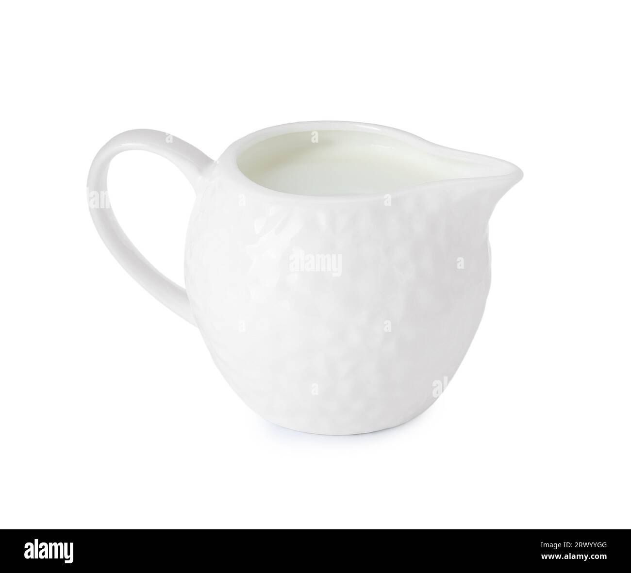 One jug full of fresh milk isolated on white Stock Photo - Alamy