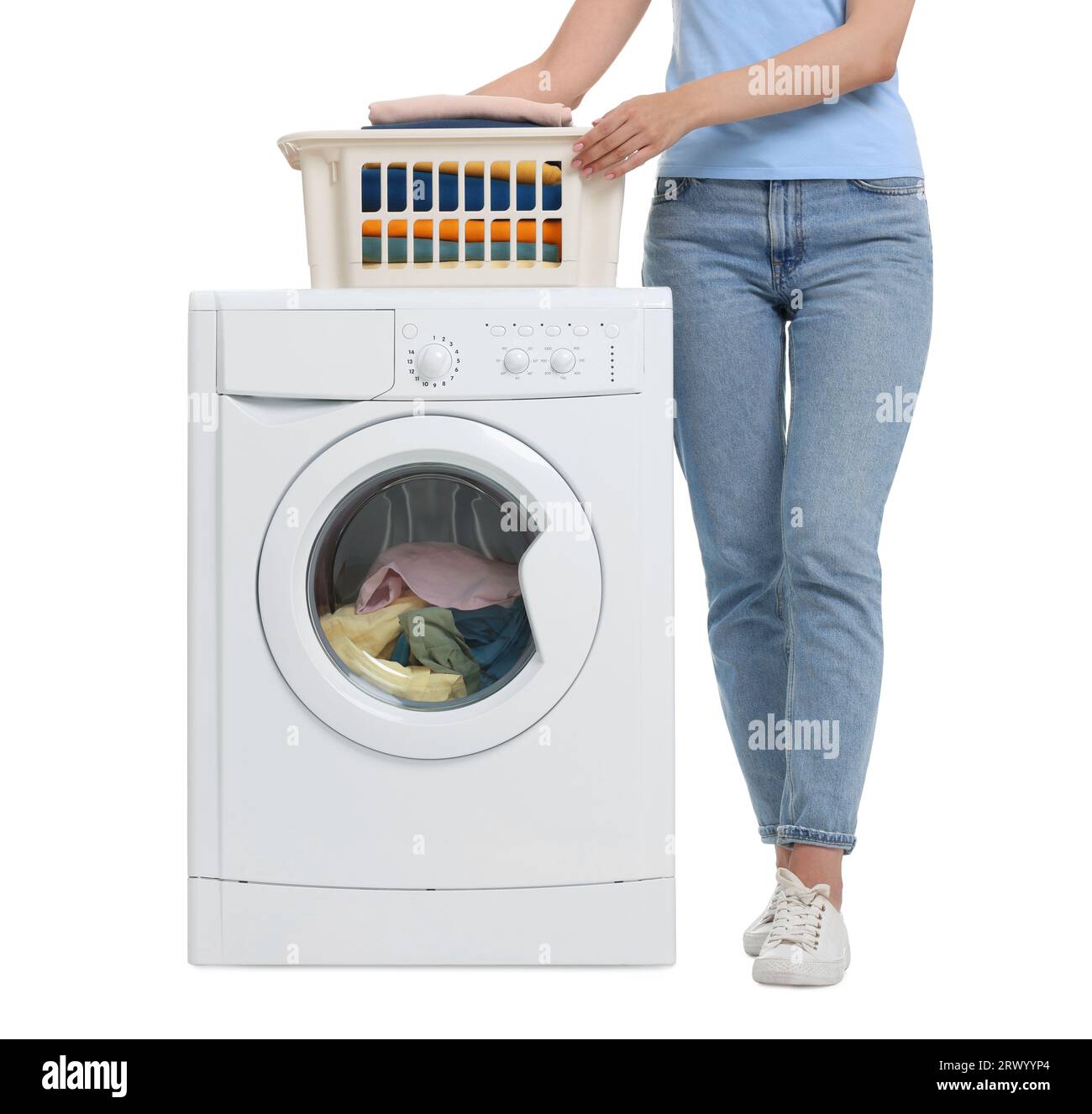 Female hands wash clothing Cut Out Stock Images & Pictures - Alamy