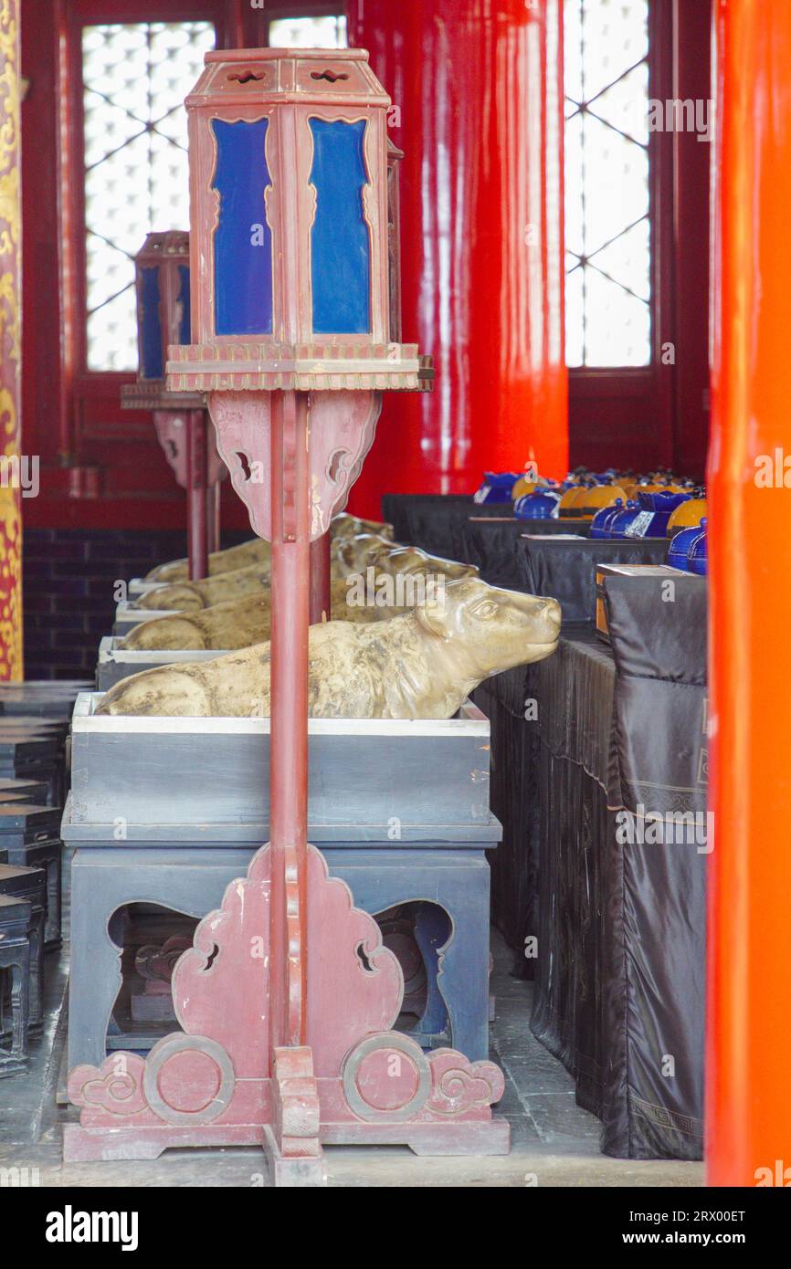 Stone Ox in the Prayer Hall of the Temple of Heaven in Beijing Stock ...