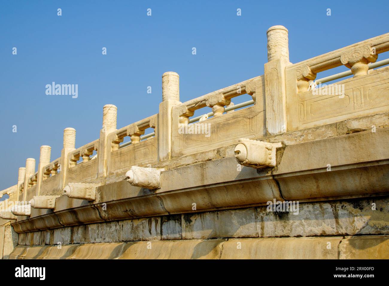 Pedestal railing of Beijing Temple of Heaven Prayer Hall Stock Photo ...
