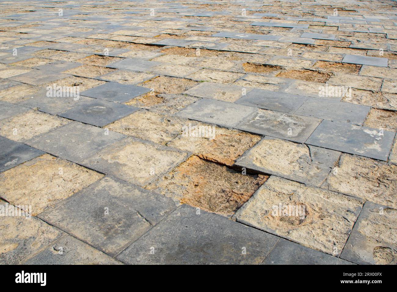 Broken floor tiles outside the Prayer Hall of the Temple of Heaven in ...
