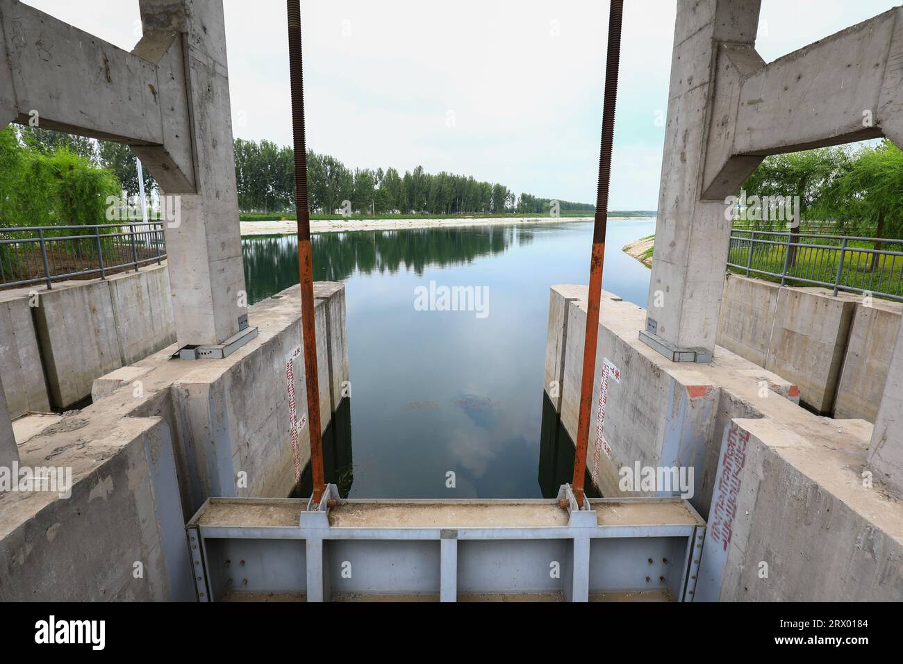 Landscape of flood gate architecture, outdoor Stock Photo - Alamy