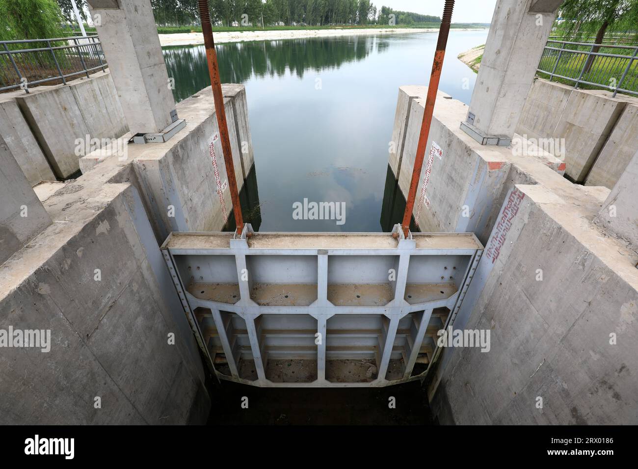 Landscape of flood gate architecture, outdoor Stock Photo - Alamy