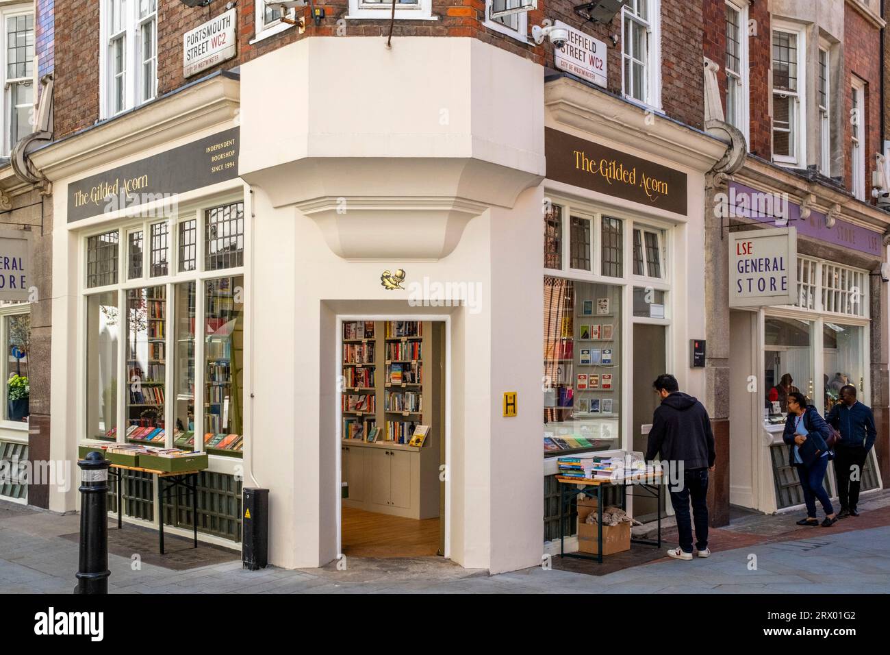The Gilded Acorn Bookshop, Portsmouth Street, London, UK Stock Photo ...