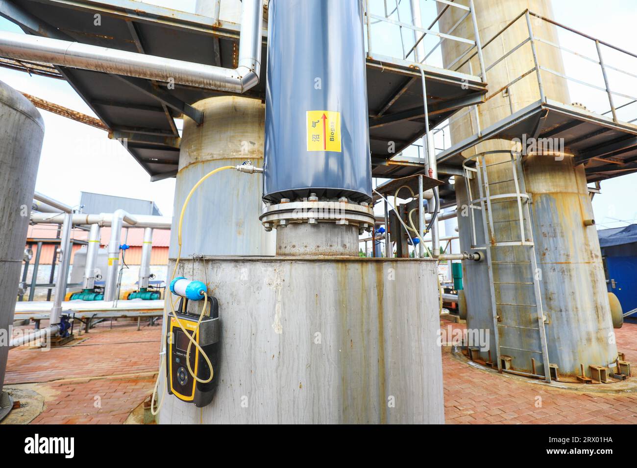 The mechanical equipment of the biogas power generation system is in ...