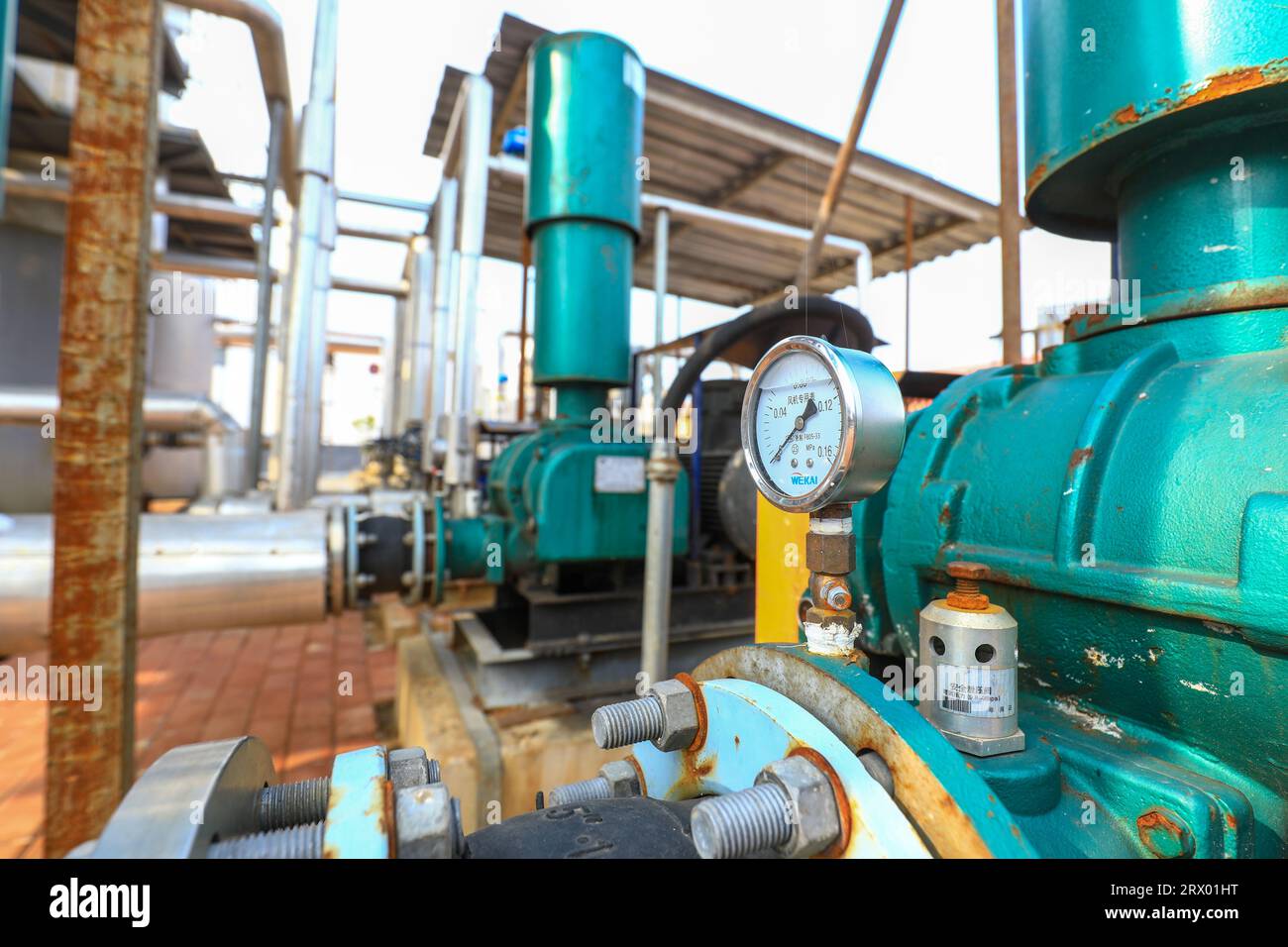 The mechanical equipment of the biogas power generation system is in ...