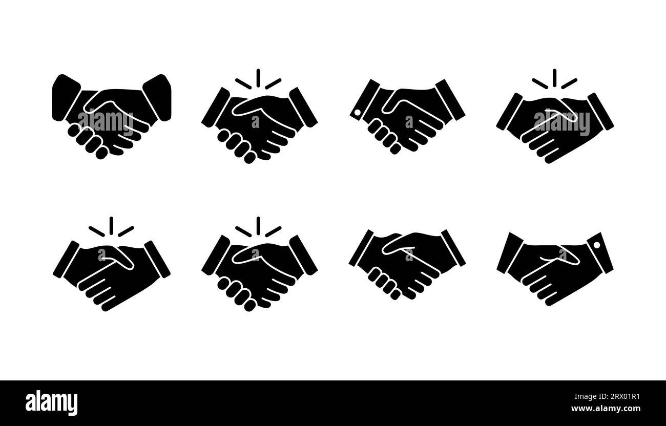 Hand shake icon Stock Vector Images - Alamy