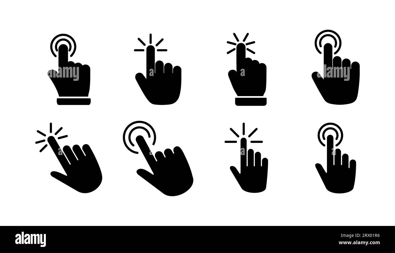 Hand click icon hi-res stock photography and images - Alamy