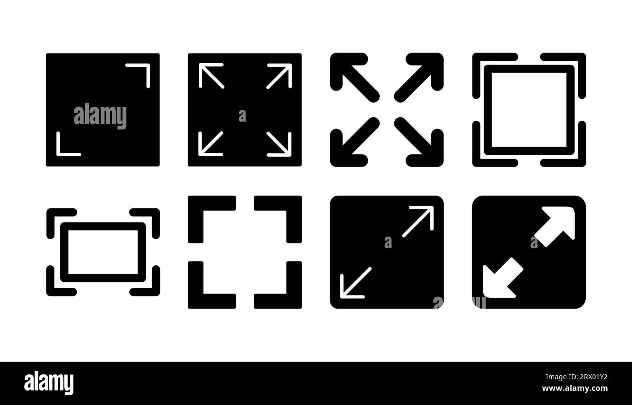 Fullscreen icon Stock Vector Images - Alamy