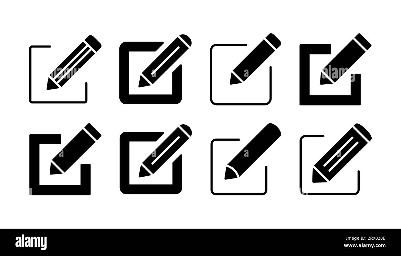 Edit icon vector. edit document sign and symbol. pencil Stock Vector ...