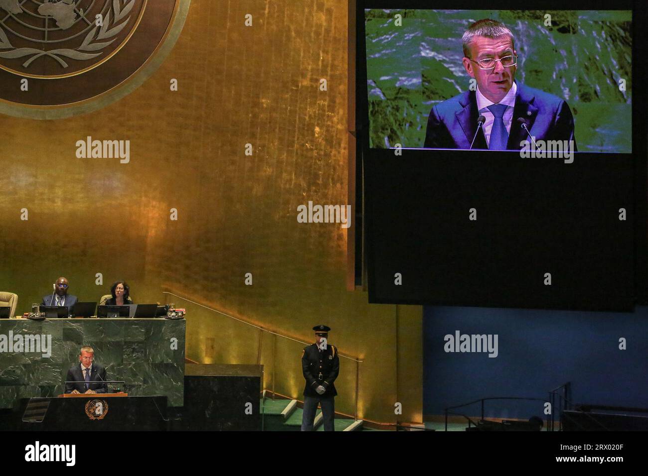New York, New York, USA. 20th Sep, 2023. EDGARS RINKEVICS, President of ...