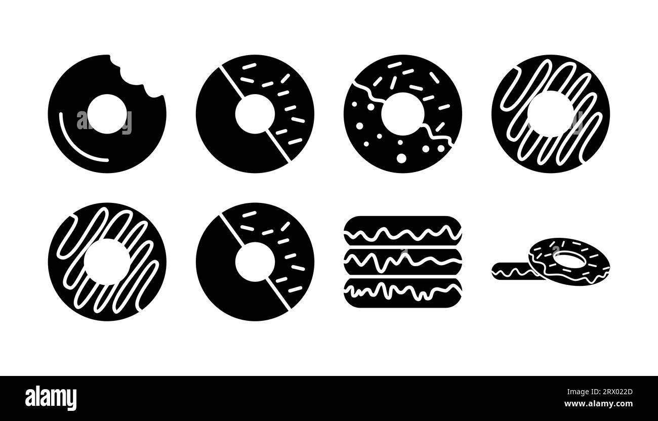 Donut icon vector. doughnut icon. donut logo Stock Vector Image & Art ...