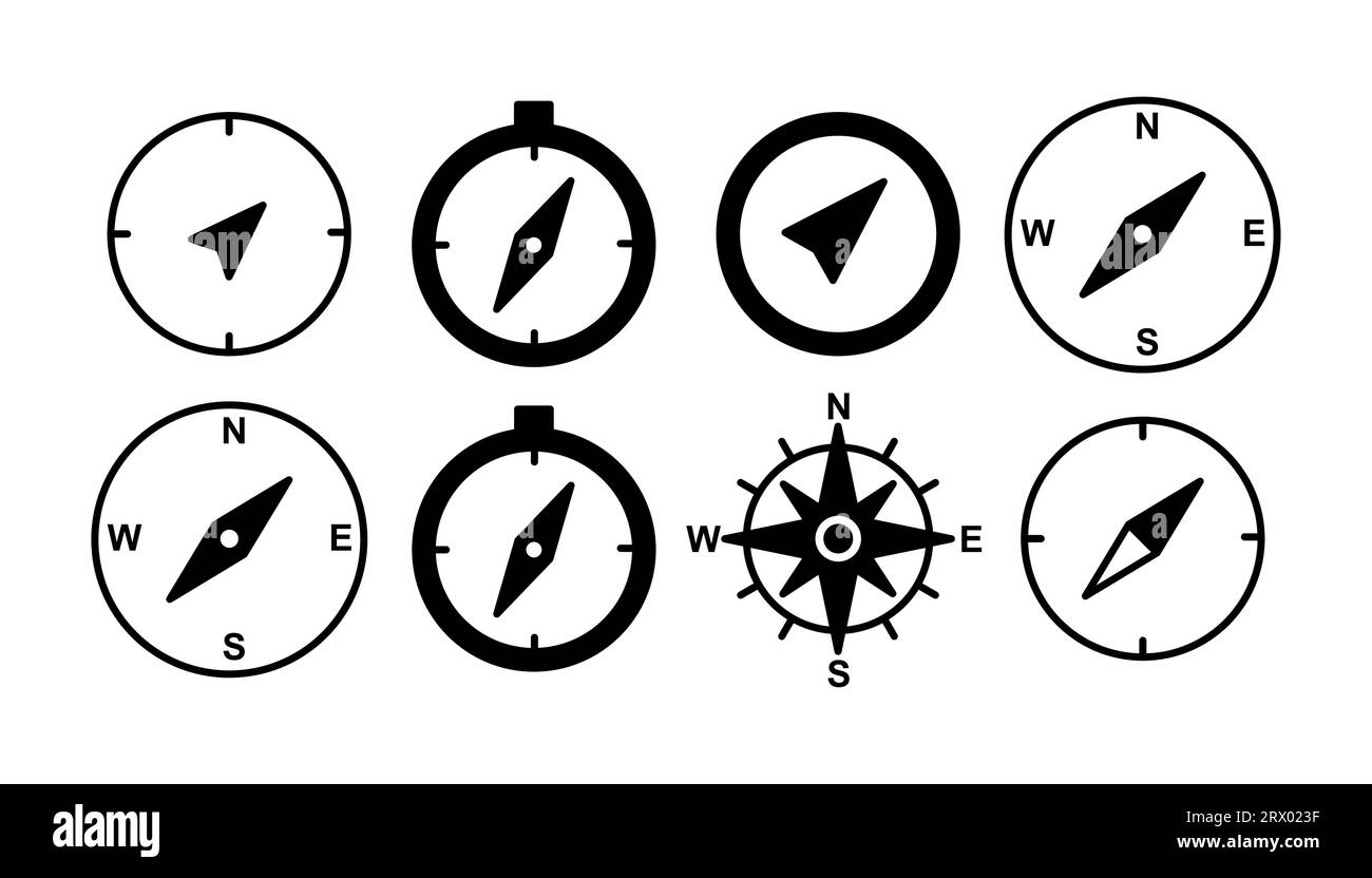 Compass navigation guidance journey Stock Vector Images - Alamy