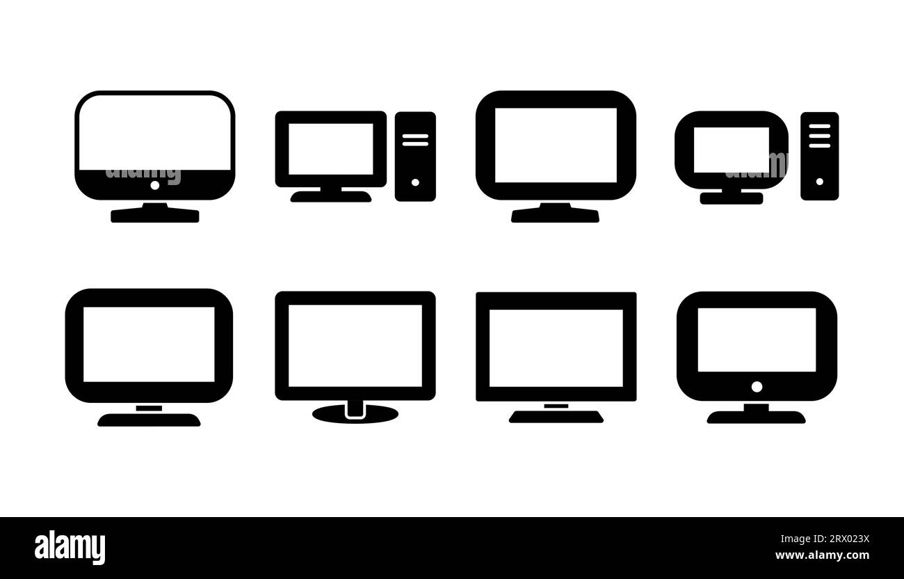 Computer monitor connection button Cut Out Stock Images & Pictures - Alamy