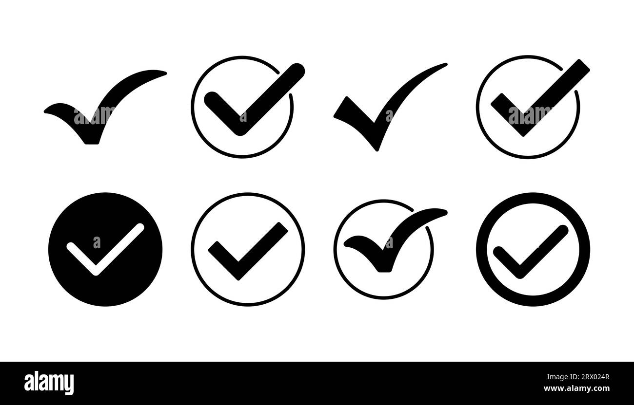 check icon vector. check mark icon. check list button icon Stock Vector Image & Art - Alamy