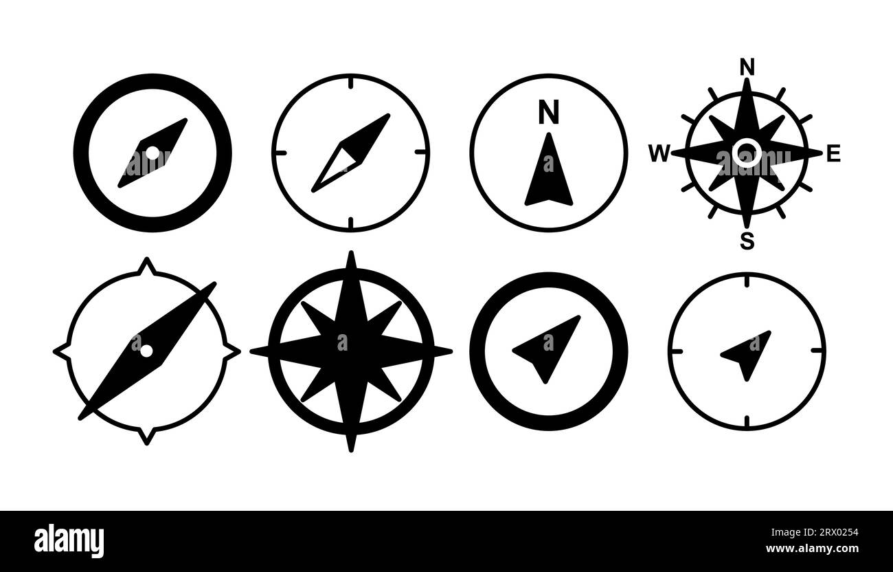 Compass icon vector. navigation icon Stock Vector Image & Art - Alamy