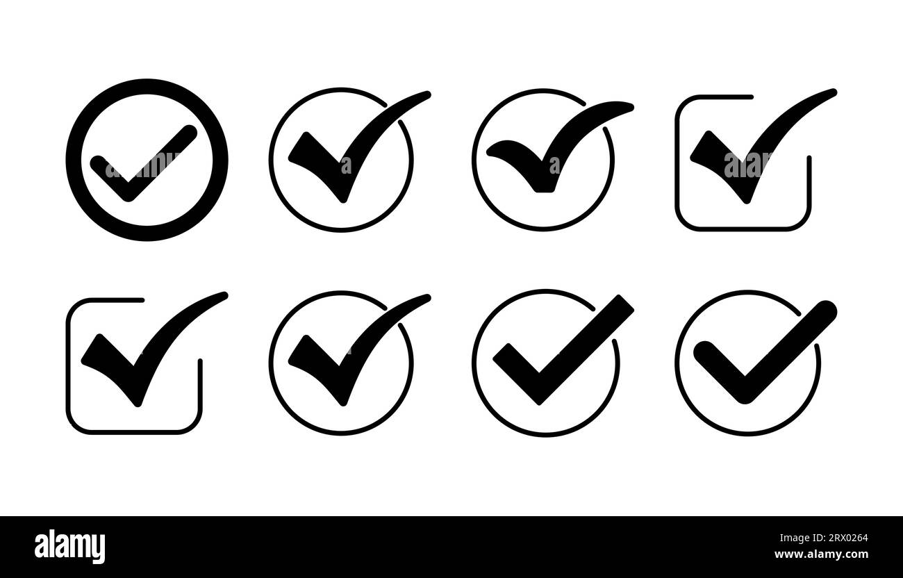 check icon vector. check mark icon. check list button icon Stock Vector ...