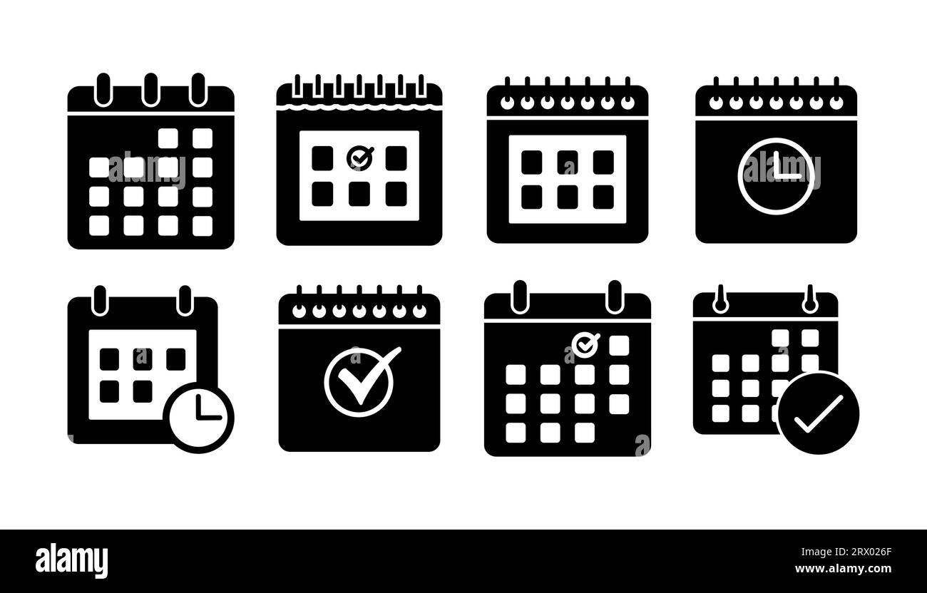 Vector calender hi-res stock photography and images - Alamy